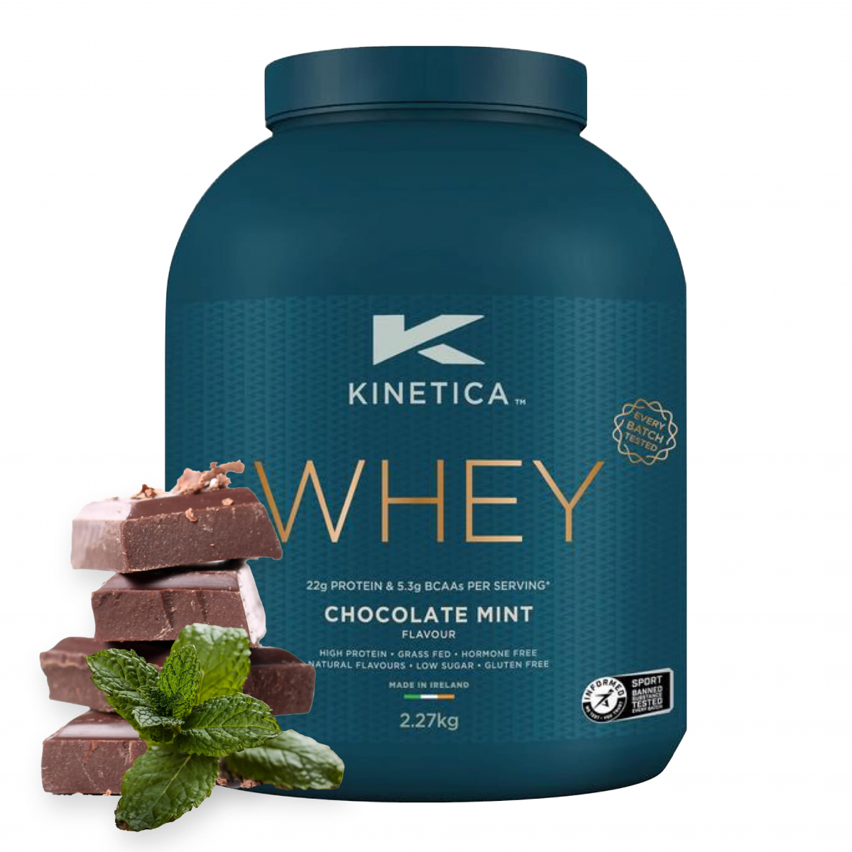 Proteína Whey Kinetica 2,7Kg Chocolate / Menta - KI090 - 4moove